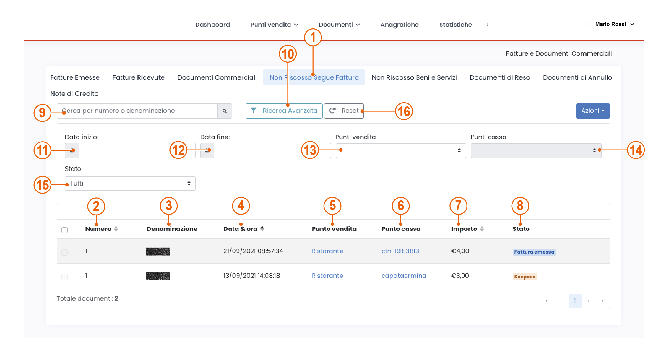 Non riscosso segue fattura - RCH Support