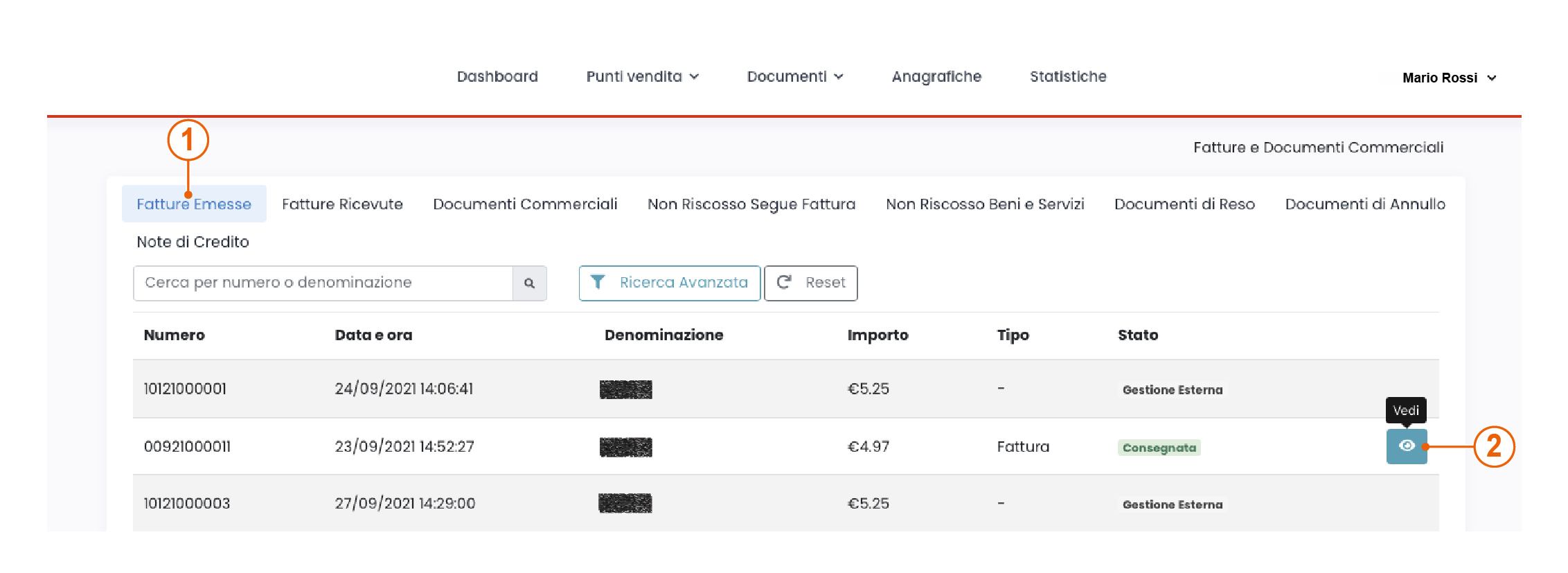 Note di credito - RCH Support