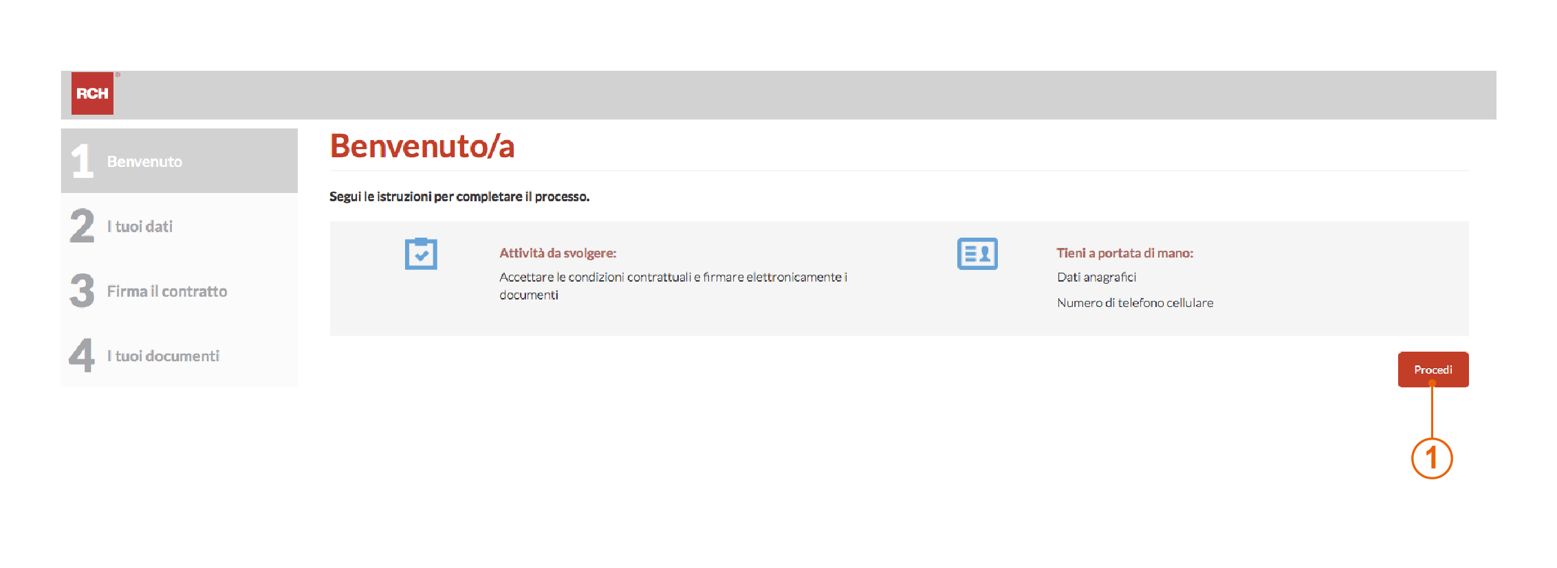 Registrazione al servizio RCH InvoiceBox - RCH Support