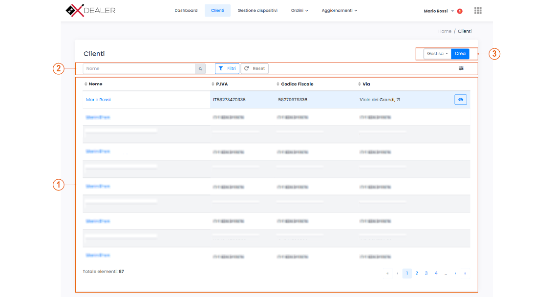 Pagina Clienti - RCH Support