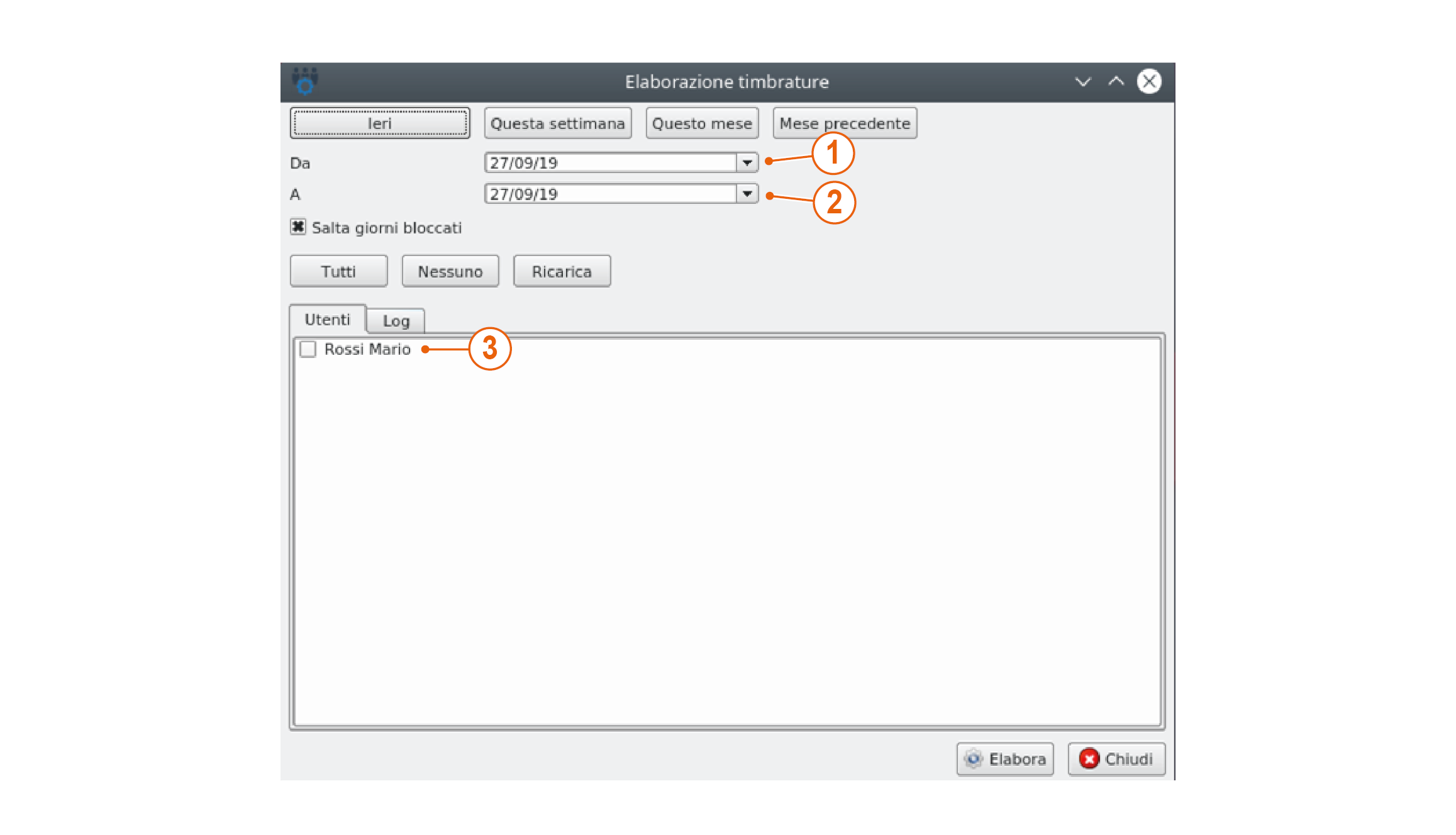 Elaborazione timbrature - RCH Support